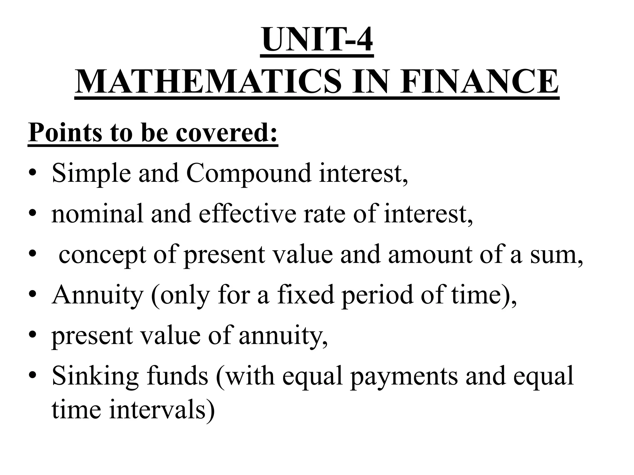 Unit 4 simple and compound interest | PPTX
