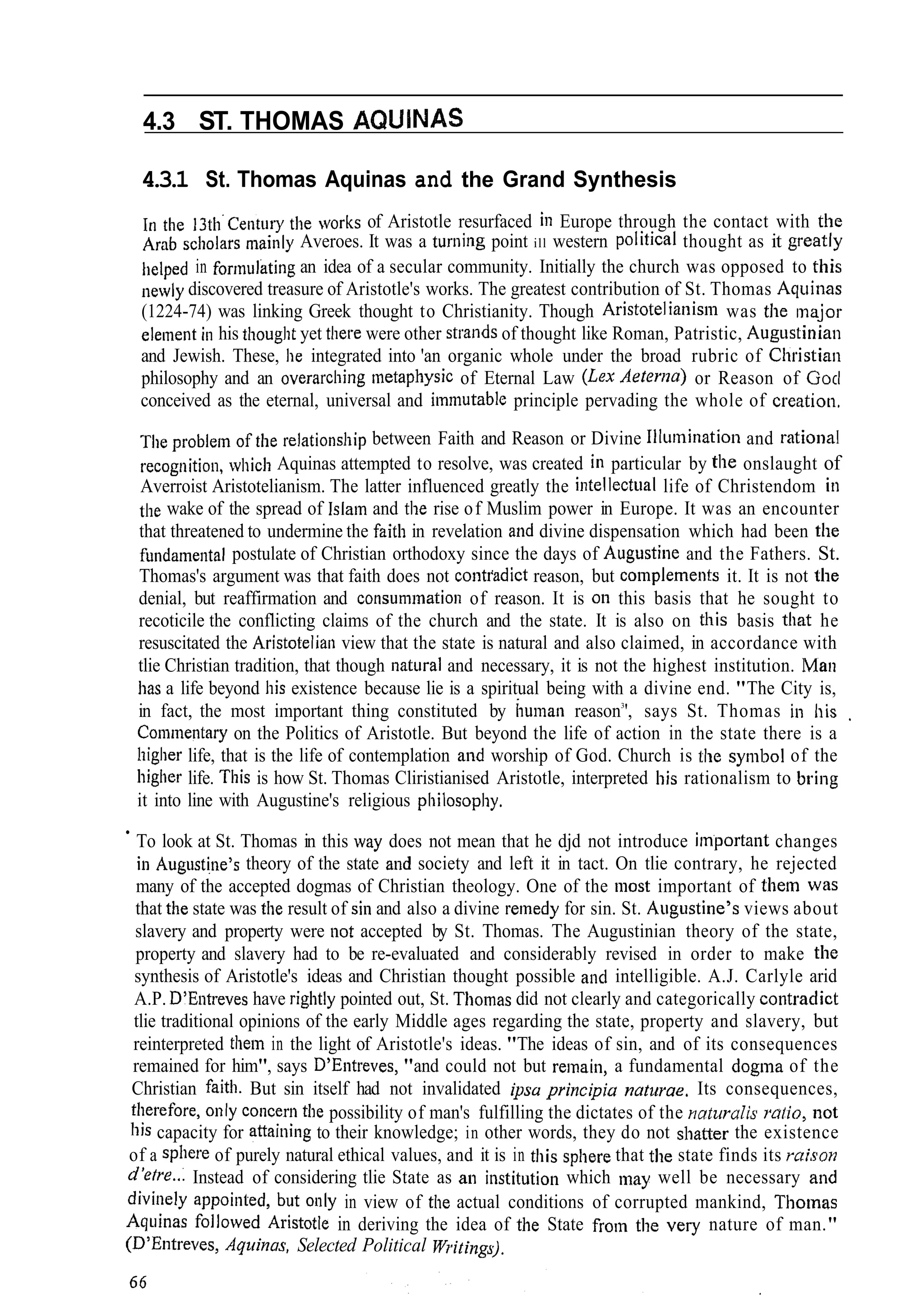 st. augustine & st. thomas aquinas | PDF