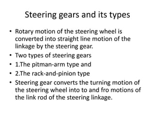 Unit 4 suspension and brakes | PPTX
