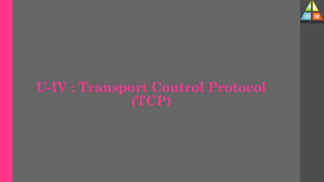 Transport Control Protocol | PPT