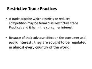 Unit 4th The MRTP Act | PPT