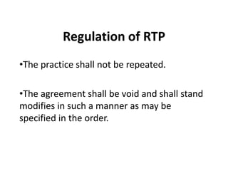 Unit 4th The MRTP Act | PPT