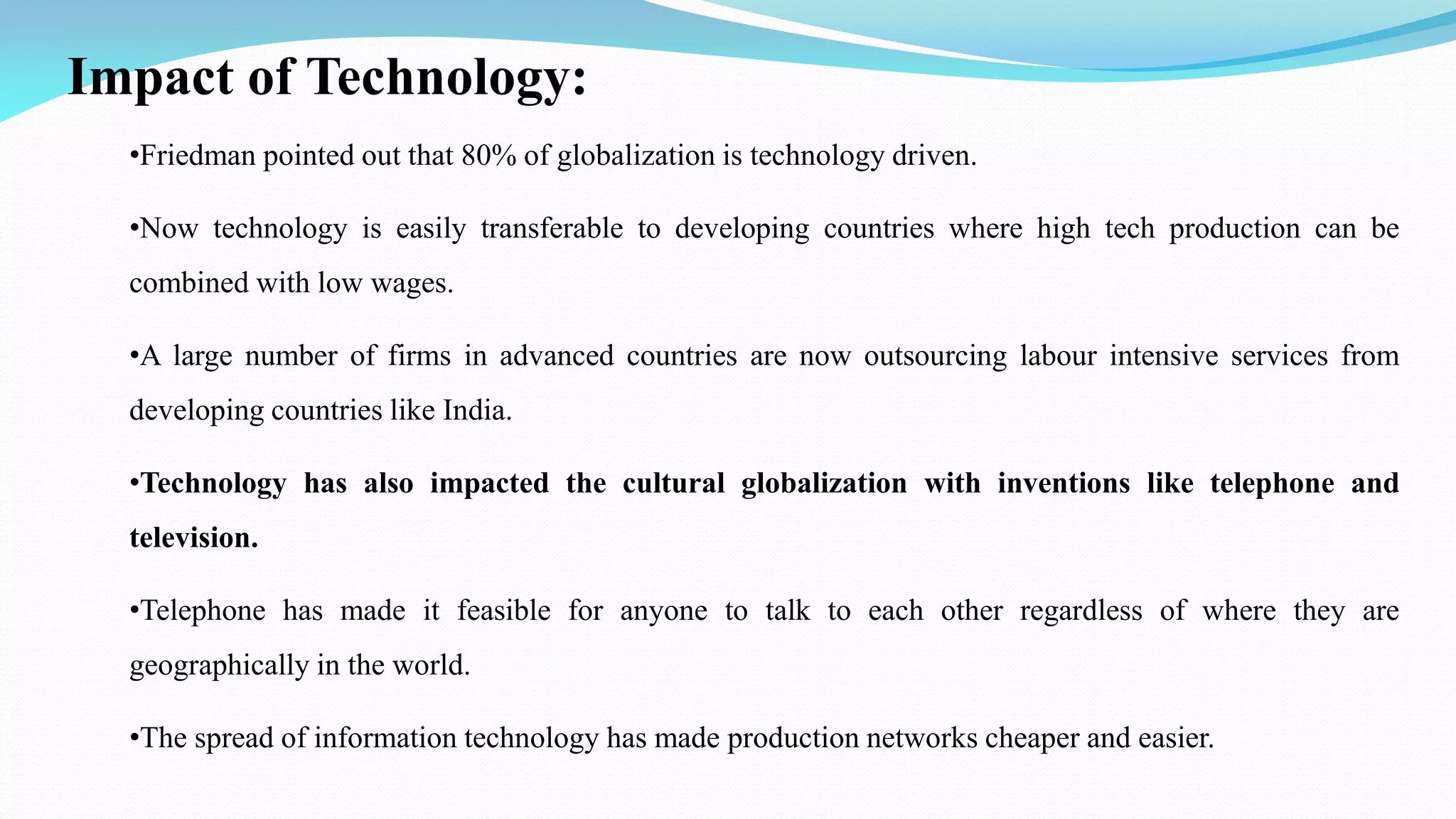 Impact of technology on globalisation | PDF