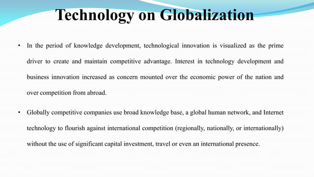 Impact of technology on globalisation | PDF