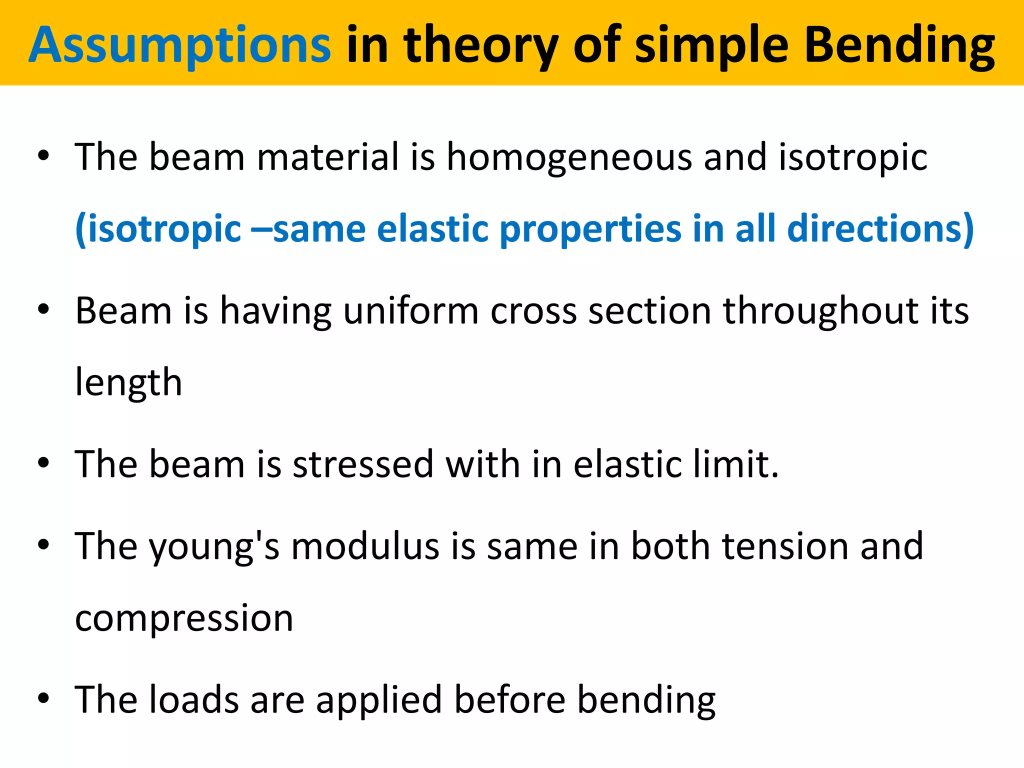 Unit 4 transverse loading on beams and stresses in beams | PPTX