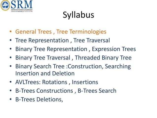 unit 4 for trees data structure notes it is | PPTX