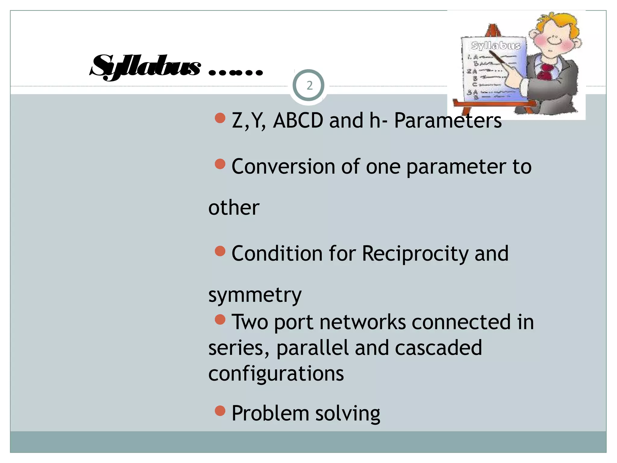 Unit 4 twoportnetwork | PPT