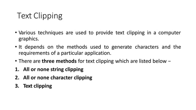 Computer Graphics - Windowing and Clipping | PPTX