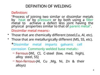 DEFINITION OF WELDING, WELDING DEFECTS,ARC STRIKE, | PPTX