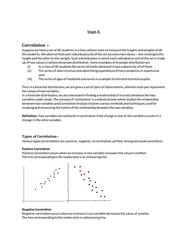Unit 5 Correlation | PDF