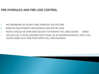 FIRE HYDRALICS AND FIRE LOSS CONTROL | PPT