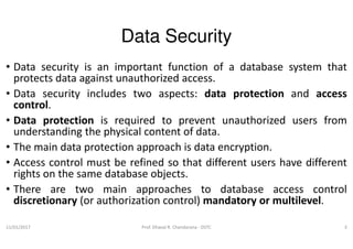 Distributed DBMS - Unit 5 - Semantic Data Control | PPT
