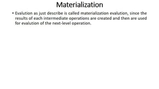 DBMS Unit 5-Query Processing & Query Optimization | PPT