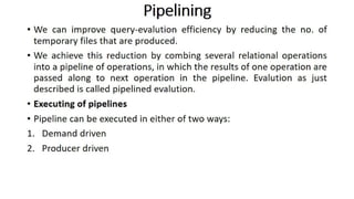 DBMS Unit 5-Query Processing & Query Optimization | PPT