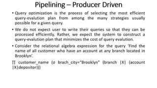 DBMS Unit 5-Query Processing & Query Optimization | PPT