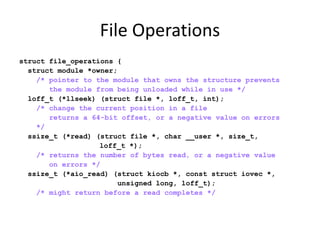 Char Drivers And Debugging Techniques | PPT