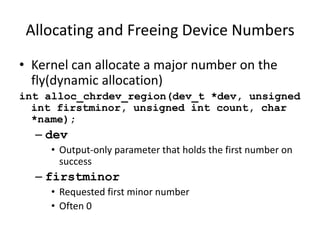 Char Drivers And Debugging Techniques | PPT