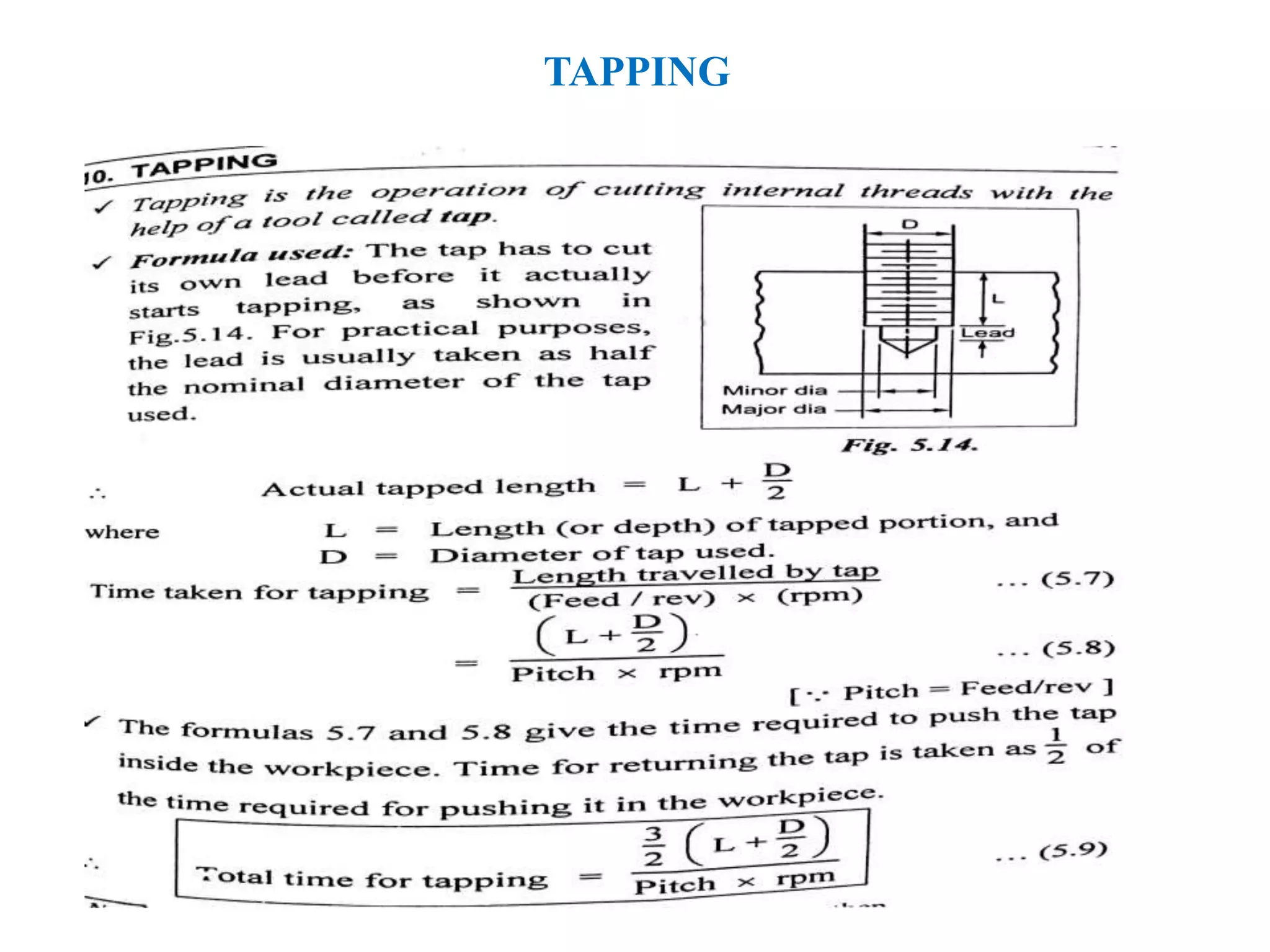 MACHINING TIME CALCULATION | PPTX