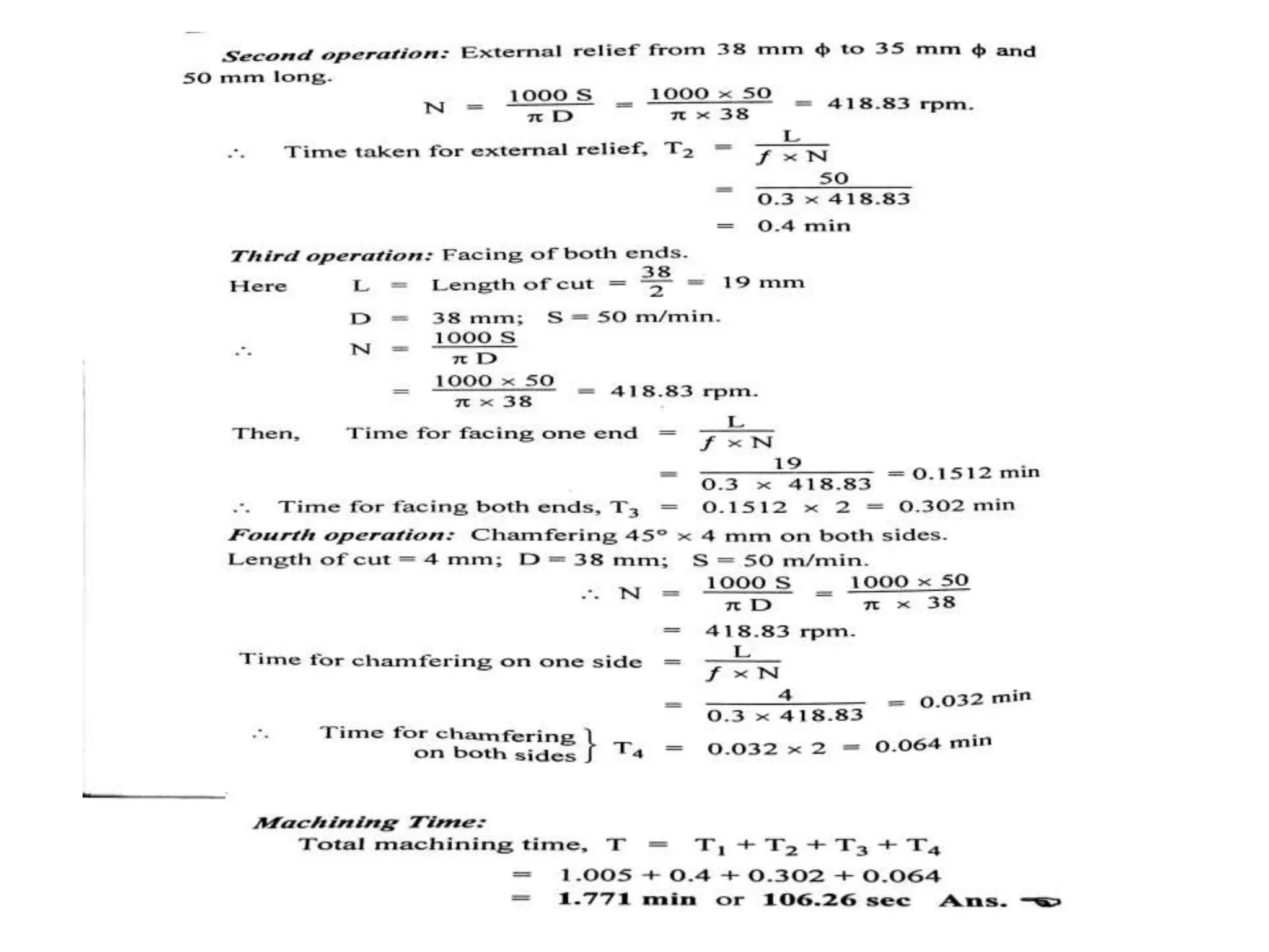 MACHINING TIME CALCULATION | PPTX