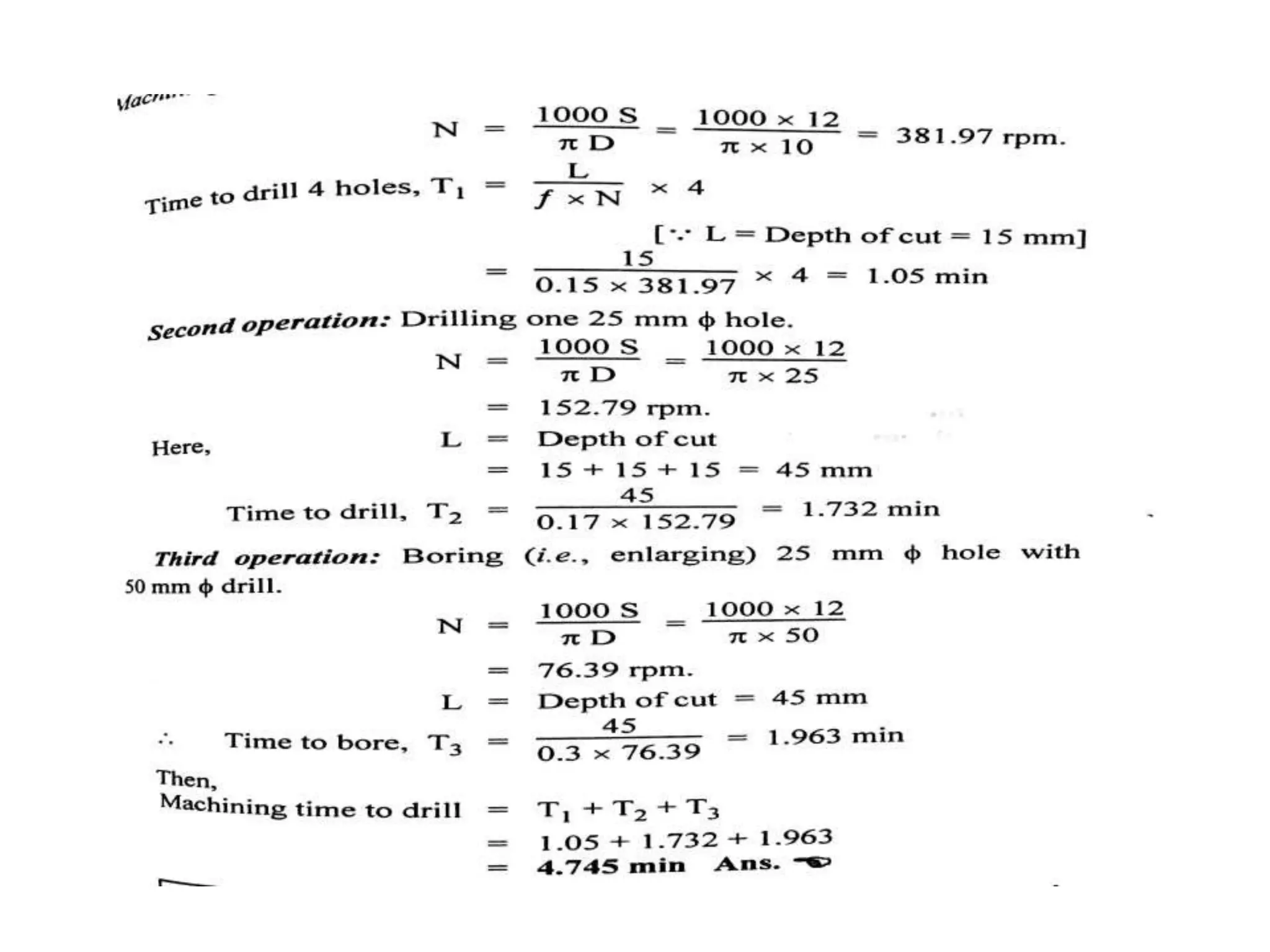 MACHINING TIME CALCULATION | PPTX