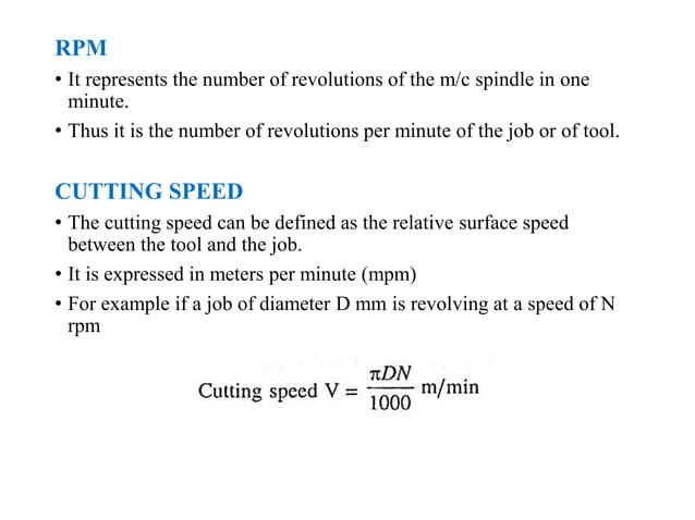 MACHINING TIME CALCULATION | PPTX