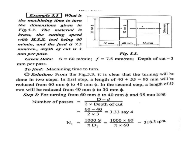 MACHINING TIME CALCULATION | PPTX