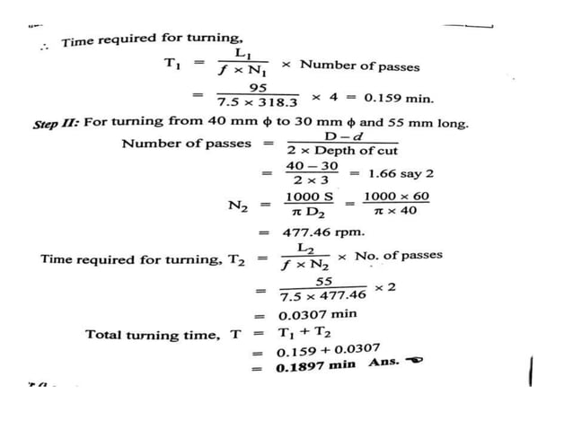 MACHINING TIME CALCULATION | PPTX