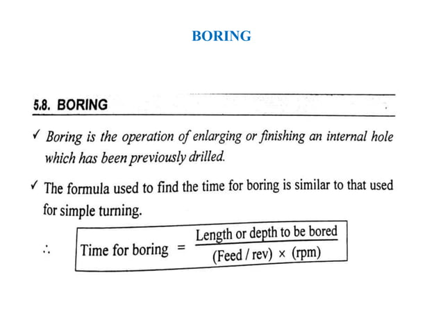 MACHINING TIME CALCULATION | PPTX