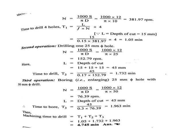 MACHINING TIME CALCULATION | PPTX