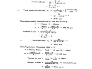 MACHINING TIME CALCULATION | PPTX