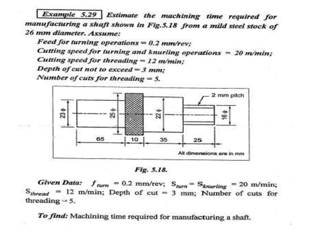 MACHINING TIME CALCULATION | PPTX