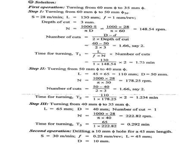 MACHINING TIME CALCULATION | PPTX