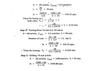 MACHINING TIME CALCULATION | PPTX