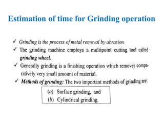 MACHINING TIME CALCULATION | PPTX