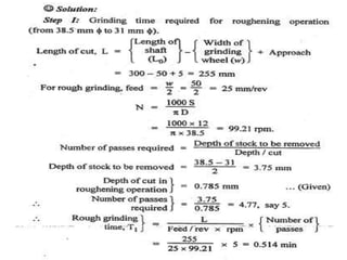 MACHINING TIME CALCULATION | PPTX