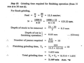 MACHINING TIME CALCULATION | PPTX