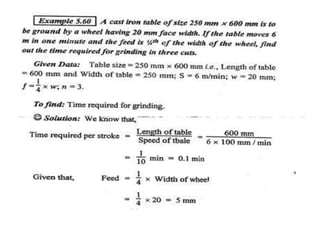 MACHINING TIME CALCULATION | PPTX