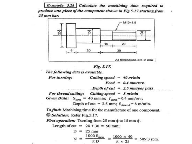MACHINING TIME CALCULATION | PPT