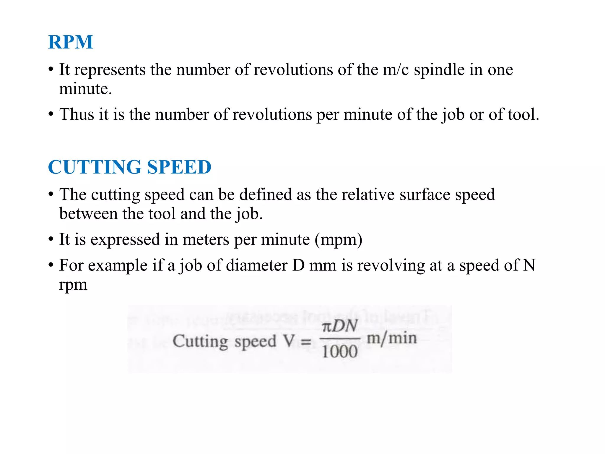 MACHINING TIME CALCULATION | PPTX