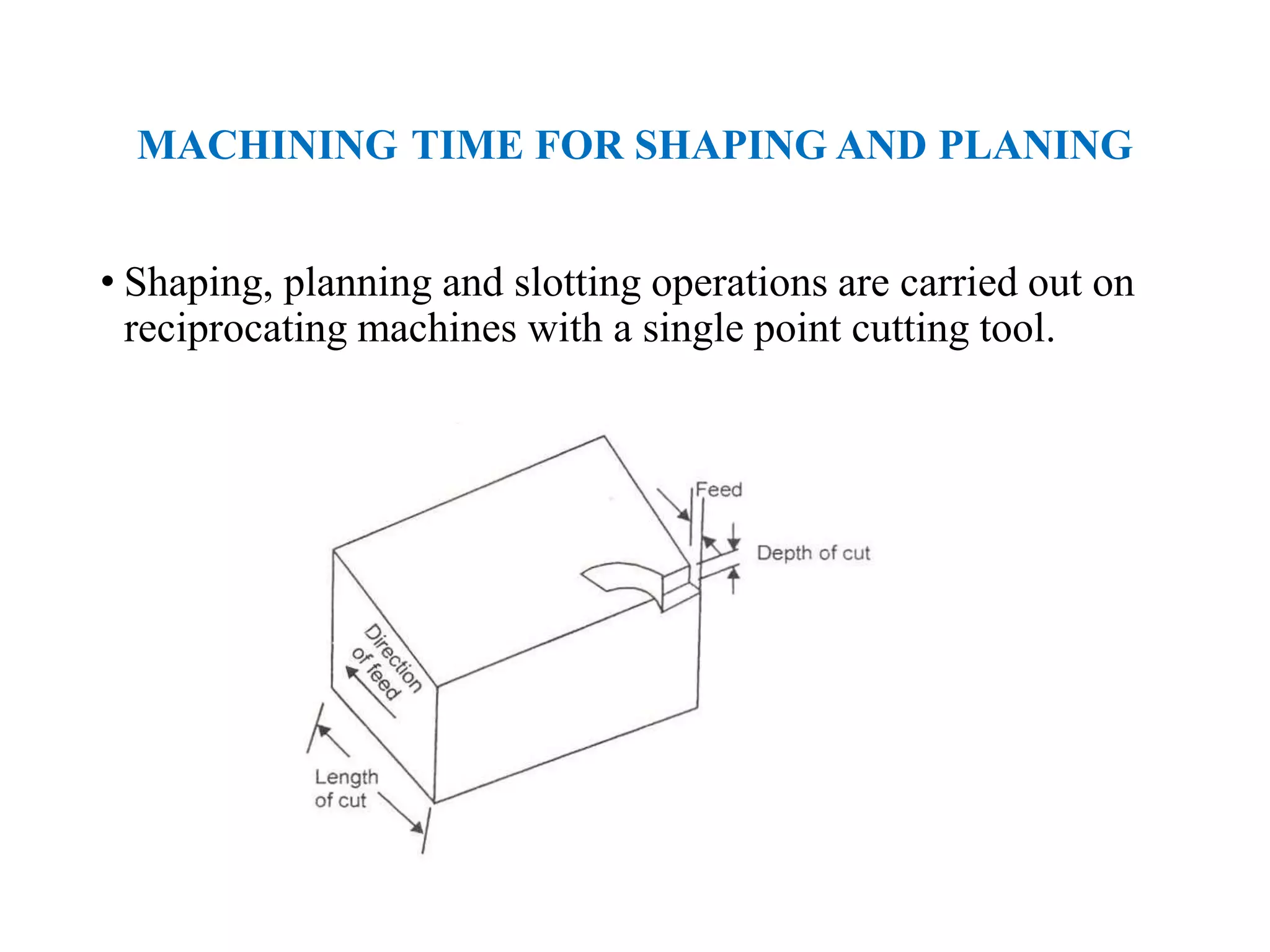 MACHINING TIME CALCULATION | PPTX