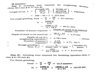 MACHINING TIME CALCULATION | PPTX