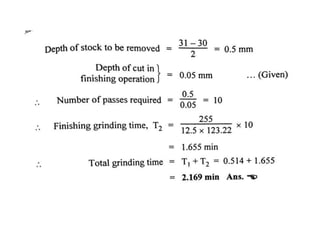 MACHINING TIME CALCULATION | PPTX