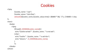 WD - Unit - 5 - Session and State Management using PHP | PDF