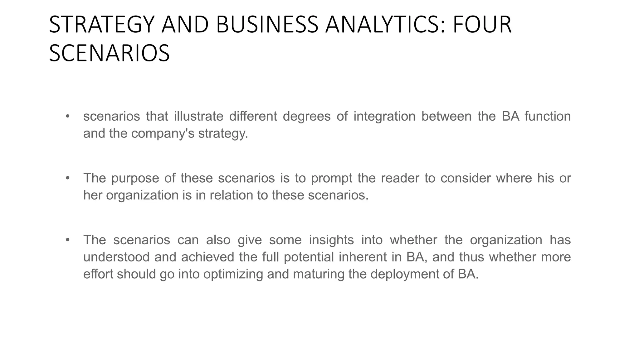 Link Between Strategy and BA Deployment Strategy and BA Scenarios | PPTX