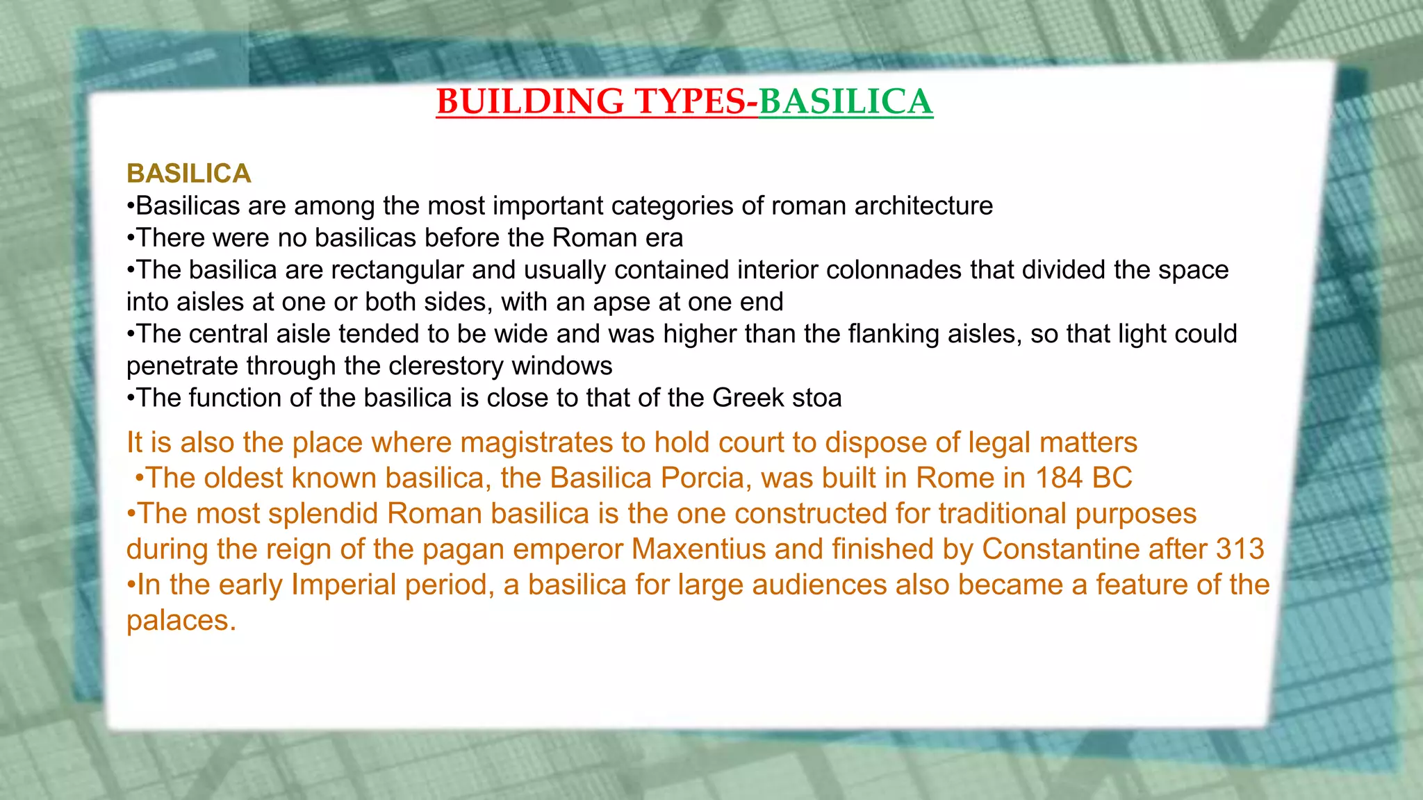 ROMAN ARCHITECTURE | PPT