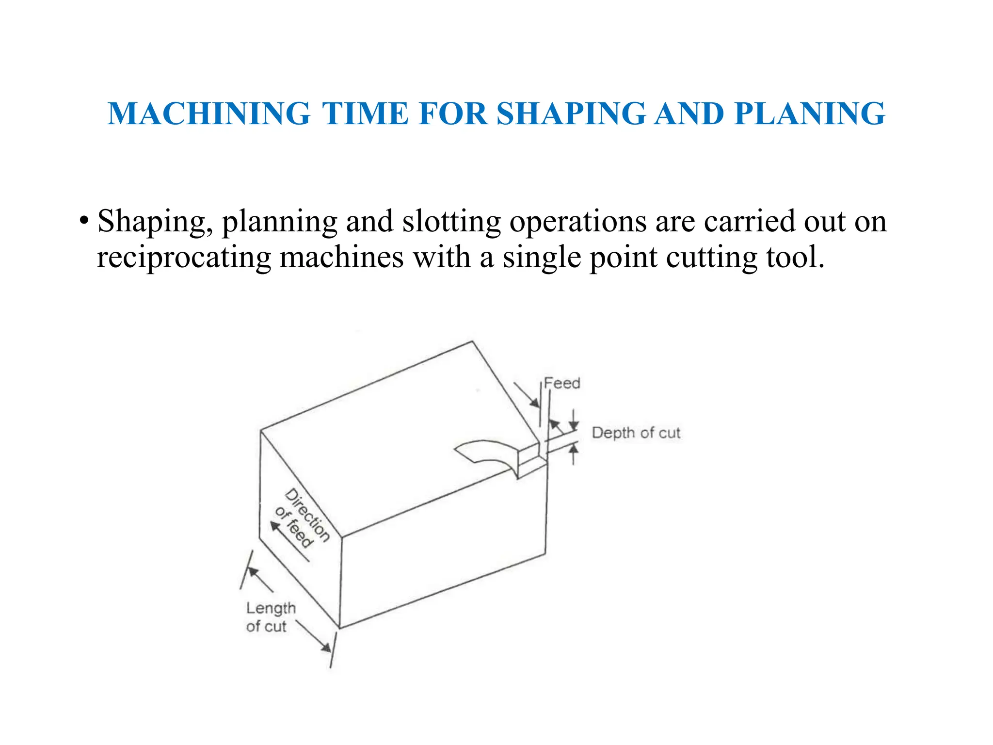 MACHINING TIME CALCULATION | PPTX