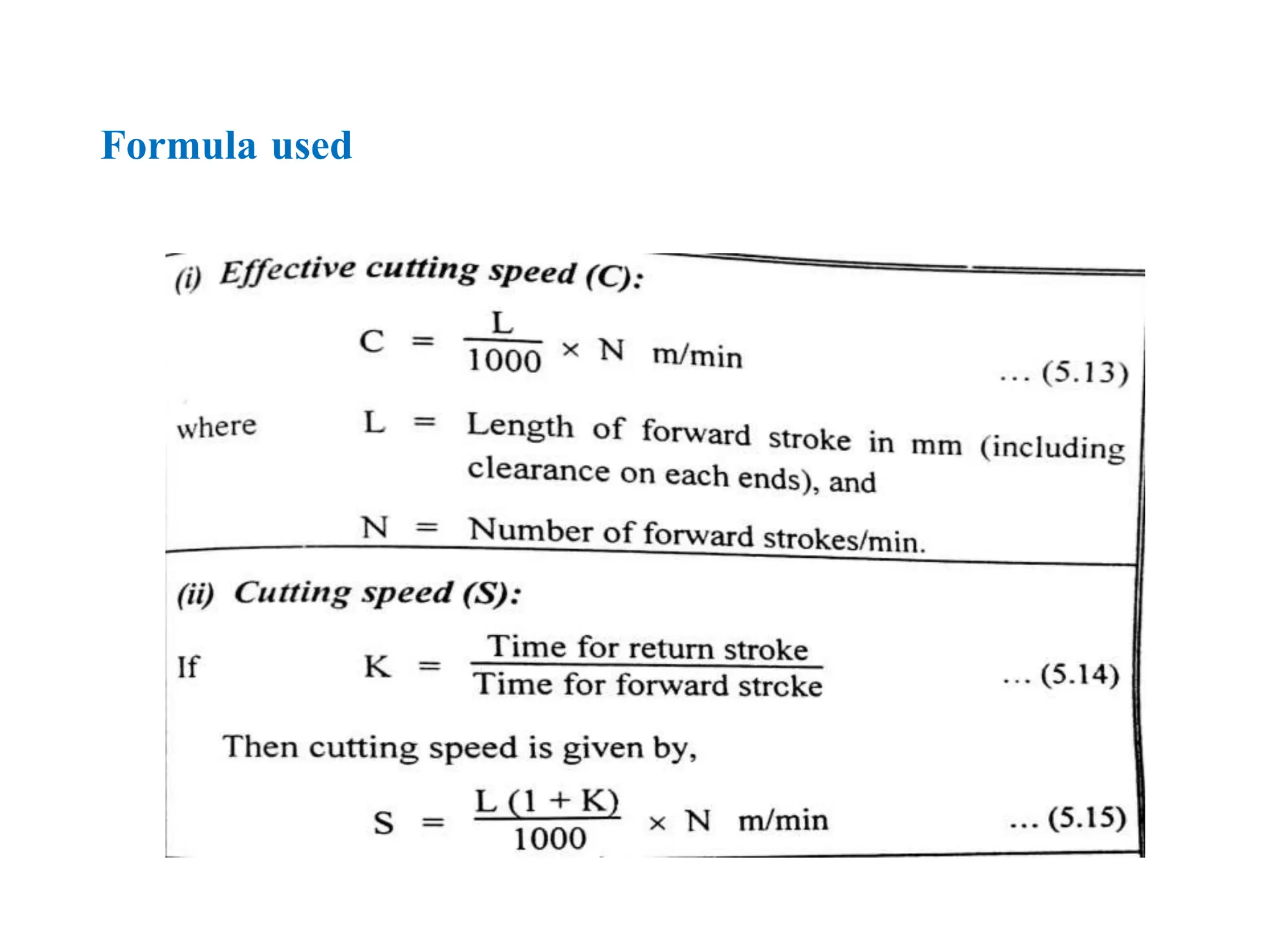 MACHINING TIME CALCULATION | PPTX