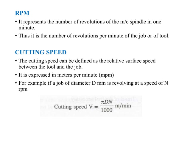 MACHINING TIME CALCULATION | PPTX