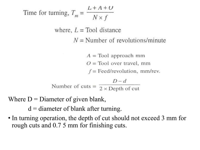 MACHINING TIME CALCULATION | PPT