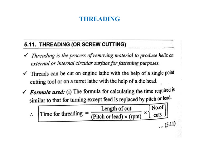 MACHINING TIME CALCULATION | PPTX